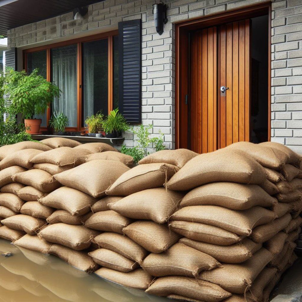 Sandsack aus Jute 60 x 30 cm mit Kordel